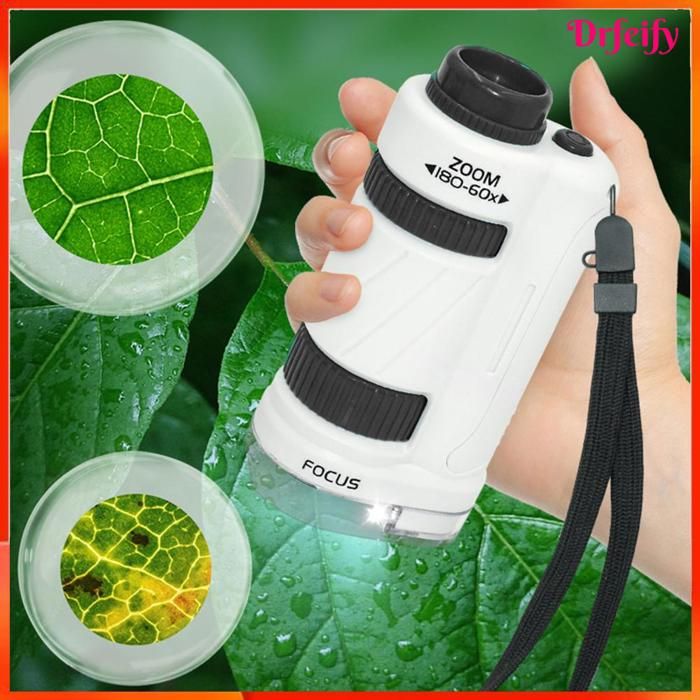 Akozon Kit de microscope scientifique pour enfants Kit de Microscope ...
