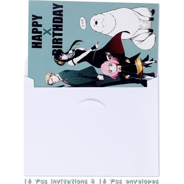 Anime Spy X Family Cartes D'Invitation Anya Loid Forger Fournitures ...