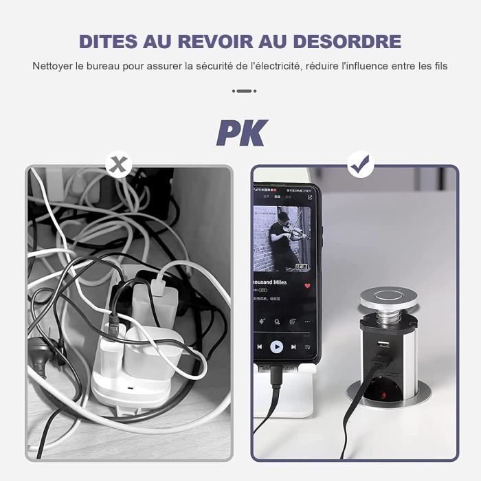 Multiprise encastrable Multiprise standard européen - avec 3 prises de ...