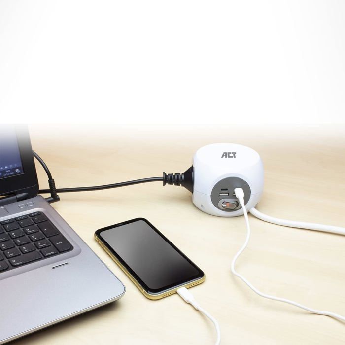 Cube De Prise Usb Powercube 2 Usb-C Et 2 Connecteurs Usb-A (3,4 A) Avec ...