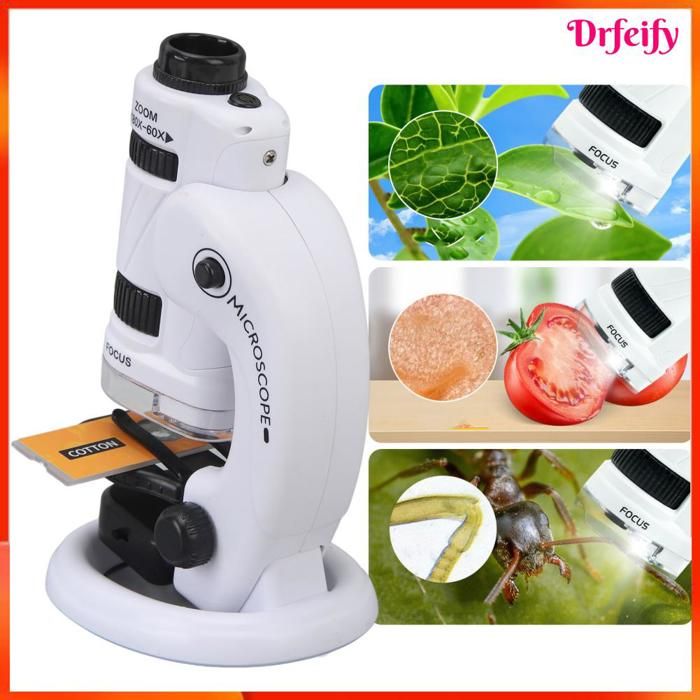 Akozon Kit de microscope scientifique pour enfants Kit de Microscope ...