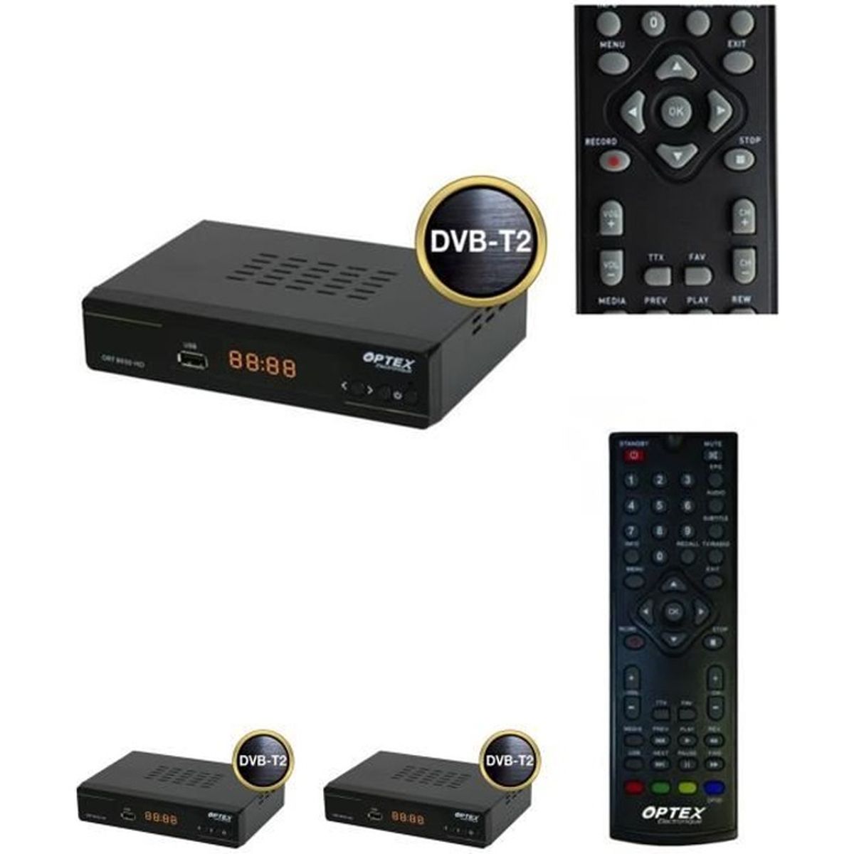 DECODEUR NUMERIQUE TNT HD HDMI Entrée/sortie USB 2.0 format MPEG2 ...