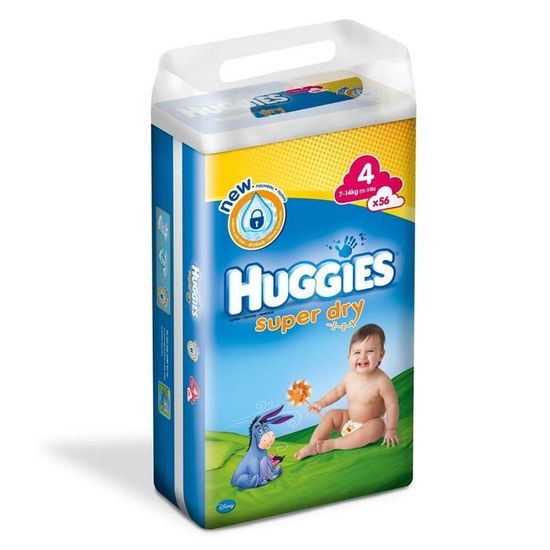 HUGGIES SUPER DRY JUMBO T4 2x60 Couches - Cdiscount Puériculture ...