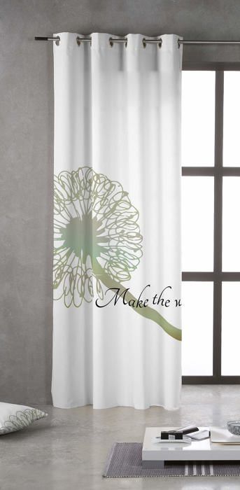 Rideau - double rideaux Tsuki - 223927 - Wish Rideaux Texture Vert ...