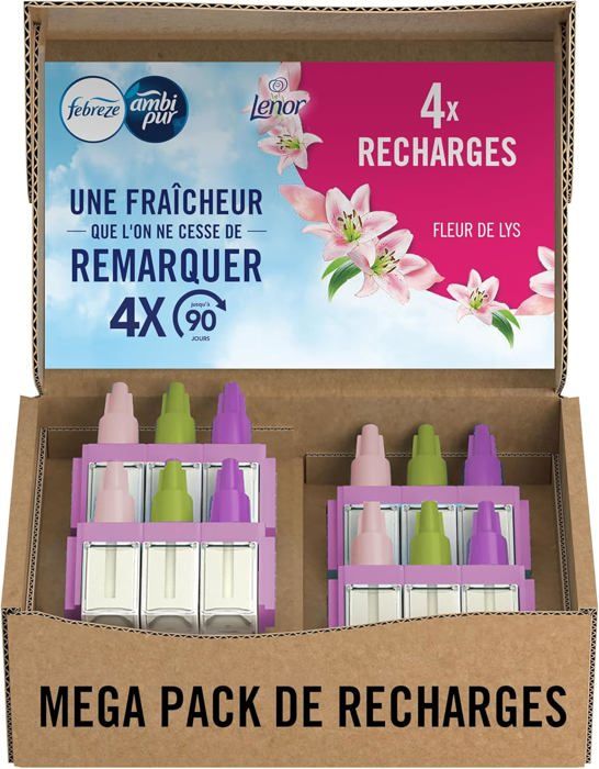 Febreze 3Volution Fleur De Lys Recharge Pour Désodorisant Électrique 4x ...