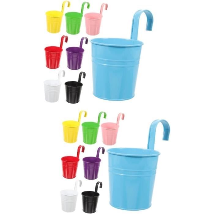 16 Pièces Plante Rose Pots De Fleurs Colorés Pots Suspendus Extérieurs ...
