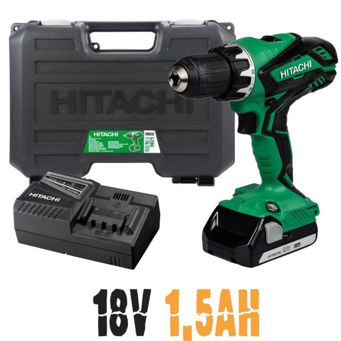 Perceuse Visseuse Hitachi 18V 1,5Ah DS18DJLWA - Cdiscount Bricolage