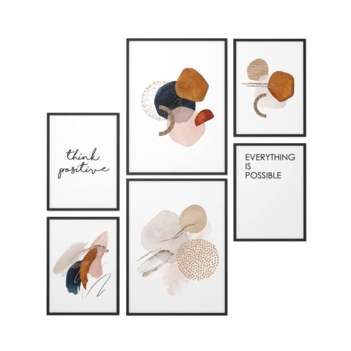 Mood Posters, Tableau Décoration Murale sans cadres « Ambre Abstrait ...