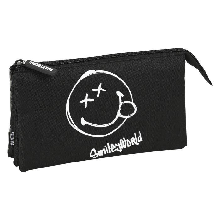 Fourre-tout triple Urban Flow Smiley Noir - - - Smiley - Cdiscount ...