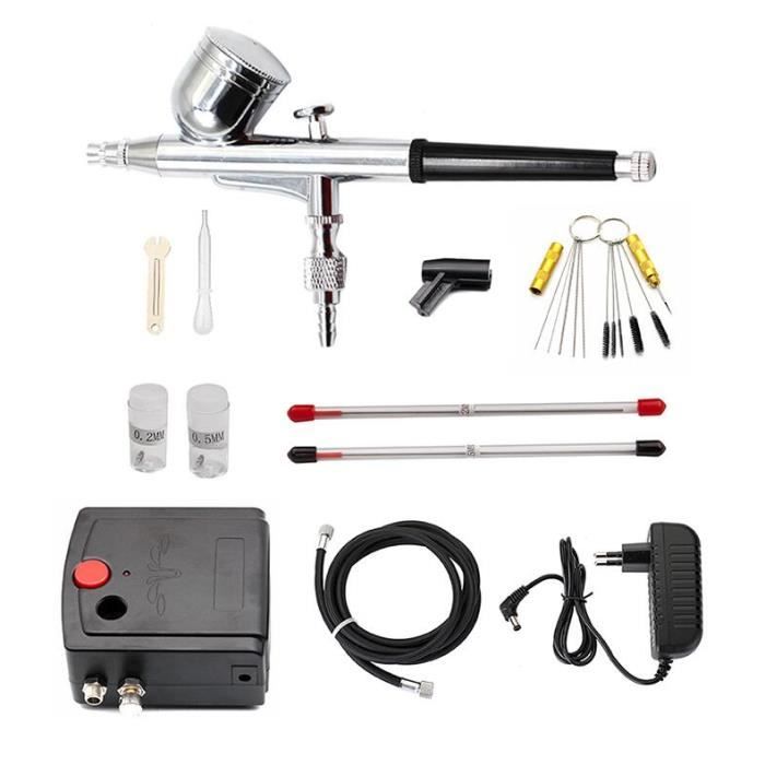 Kit de compresseur d39aérographe à double Actions pistolet de pulvérisation de peintures ...