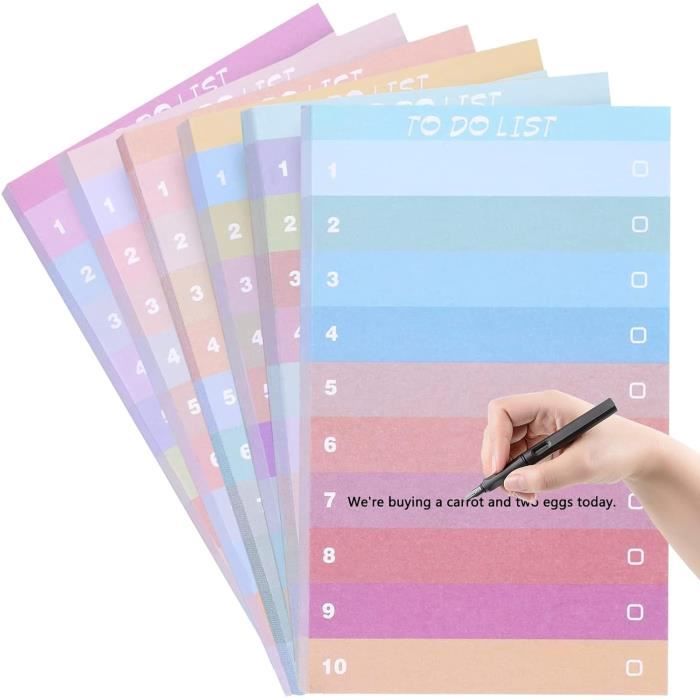 ® 6 Pièces To Do List,Bloc Note,To Do List Bloc Note,Blocs Notes ...