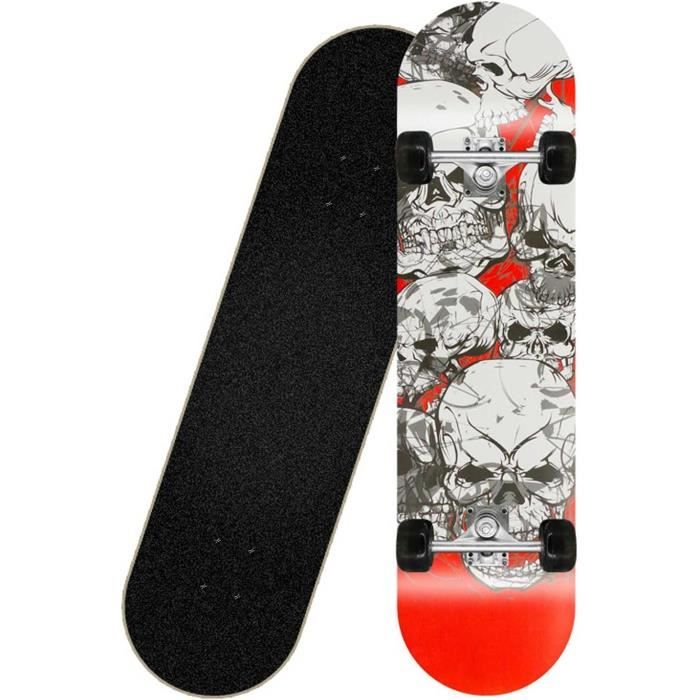 Pro Complète De Skateboard 31"X 8" 7 Couches Érable Patin Double Coup ...