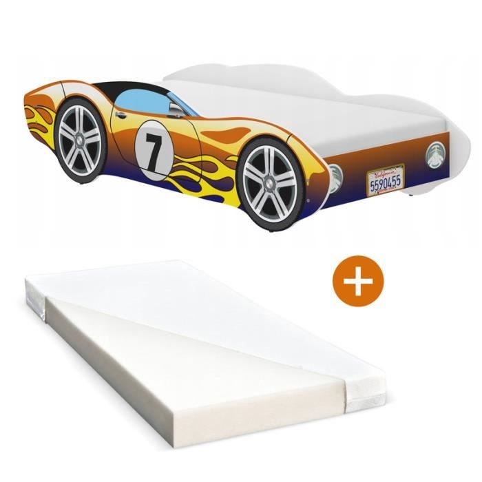 Lit Complet Auto Enfant 140 x 70 cm + Sommier + Matelas - Cdiscount Maison