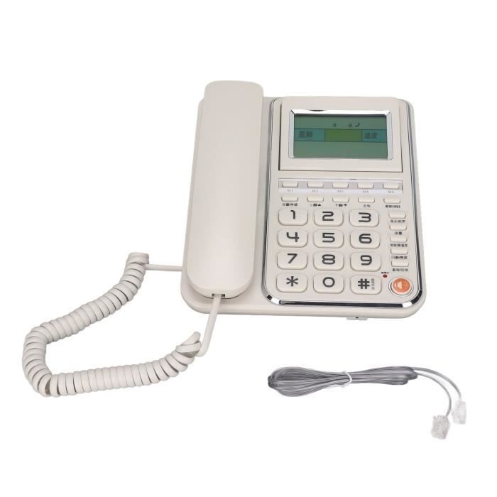 Téléphone filaire domestique G035 Téléphone filaire à gros boutons avec ...