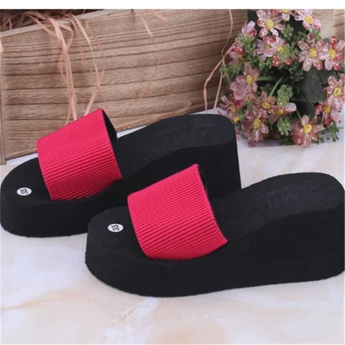 Femmes Chaussure Marque De Luxe Durable Mode Antidérapant Talons Ete ...