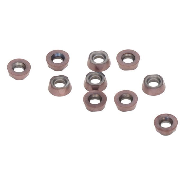 Qiilu Insertion tournante 10 pièces tournant Insert carbure lame tour Cutter fraisage CNC Kit d ...
