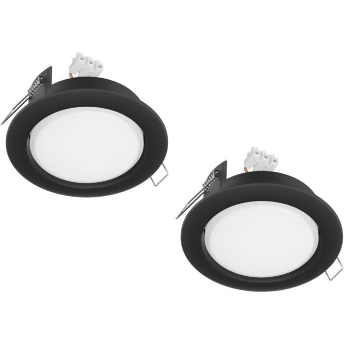 2 Pièces Spot Led Encastré Zobe Ii Plat Anthracite Mat Rond Lampe Led 6 ...