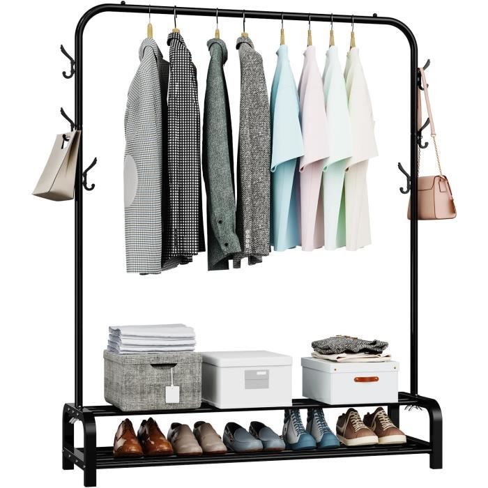 LOEFME Portant à vêtements pour chambre à coucher, portant à vêtements robuste, penderie ...