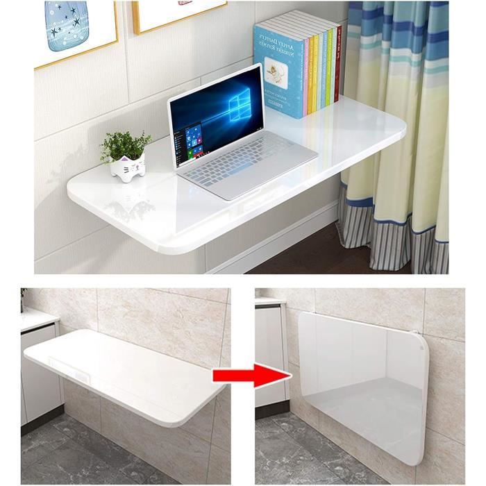 Table Murale,Table Pliable Cuisine,Blanc Table Murale Rabattable,Bureau ...