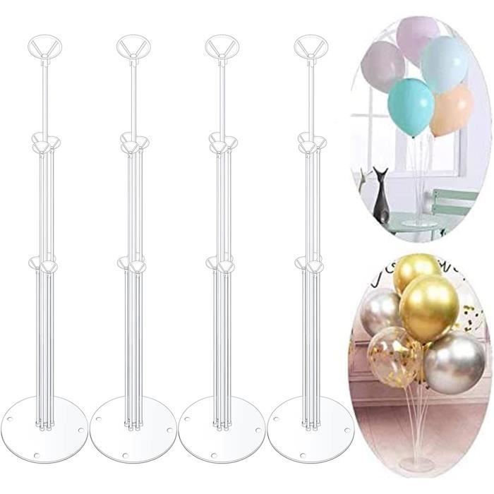 Lot De 4 Supports De Ballon Pour Ballon De Table, Gobelets Transparents ...