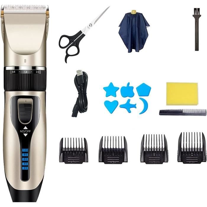 Tondeuse À Cheveux Avec Lames Réglables Pour Les Familles, Coupe De Cheveux Avec Écran Led ...