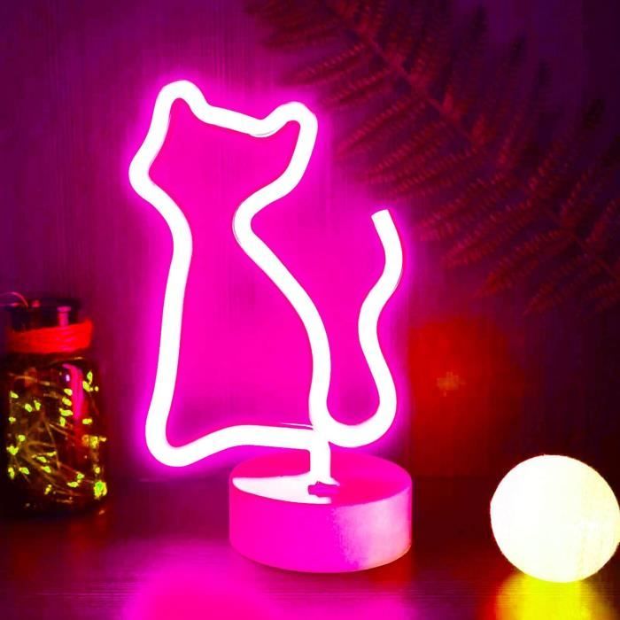 Led Néon Signes Chat Néon Light Enseigne Au Néon, Décor De Chat Usb Ou ...