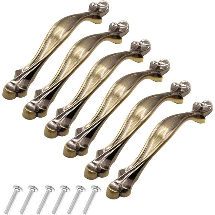 Lot De 6 Poignées De Placard Vintage Chic Pour Tiroir Et Porte De ...