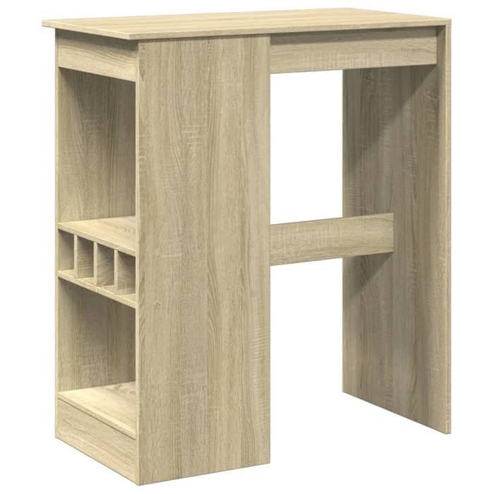VidaXL Table de bar avec étagères chêne sonoma bois d'ingénierie 854339 ...
