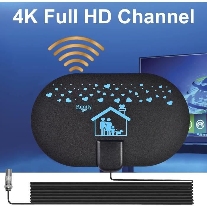 Antenne Tv | Dvb-T2 Antenne Tv Smart Hd Pour Tv Intérieure 4K Avec Voix Hd, Amplificateur D ...
