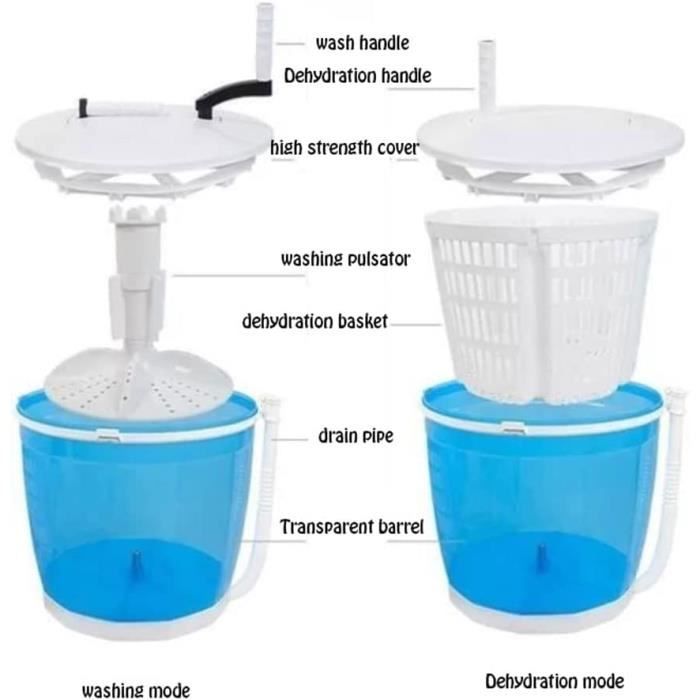 Machine a Laver Portable Mini Machine à Laver Compacte Manuelle Machine ...