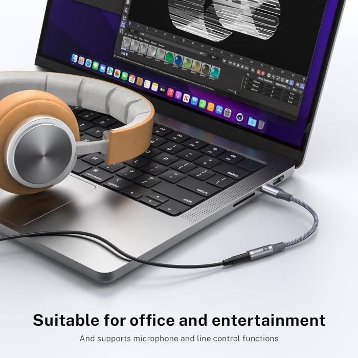Adaptateur De Prise Casque Usb C À 3,5 Mm (2 Packs), Adaptateur Audio ...