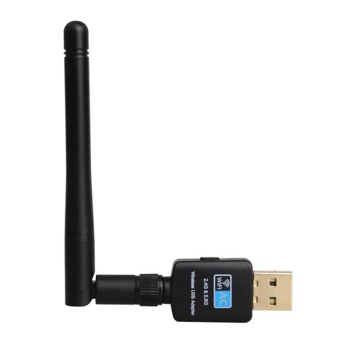 Clé USB WiFi Dual Band Wireless Network Card 360° Rotatable Mini USB ...