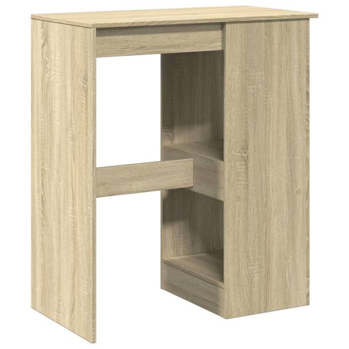 VidaXL Table de bar avec étagères chêne sonoma bois d'ingénierie 854339 ...