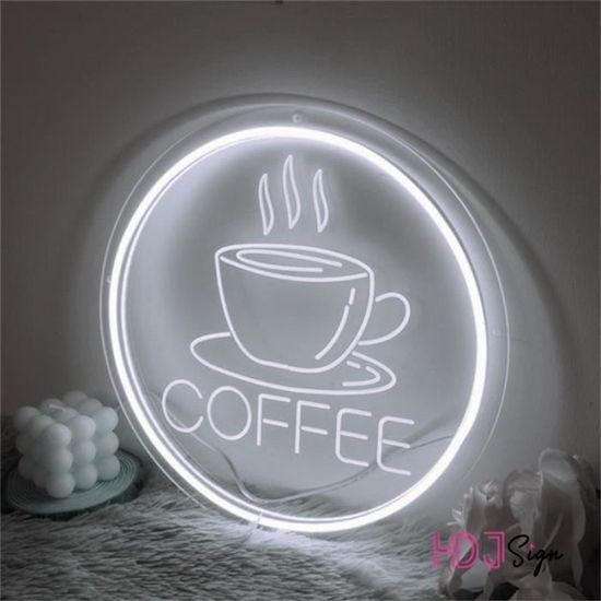 40x40cm USB - Café A-Cool blanc - Enseignes Lumineuses En Néon À Led ...