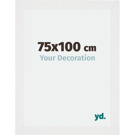 Cadre photo - Your Decoration - 75x100 cm - Blanc Brillant - Verre ...