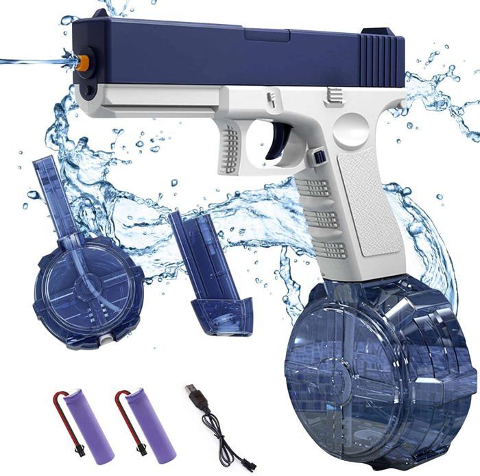 Glock Pistolet a Eau électrique, Pistolet à Eau Automatique 434 + 58CC Grande capacité, Longue ...