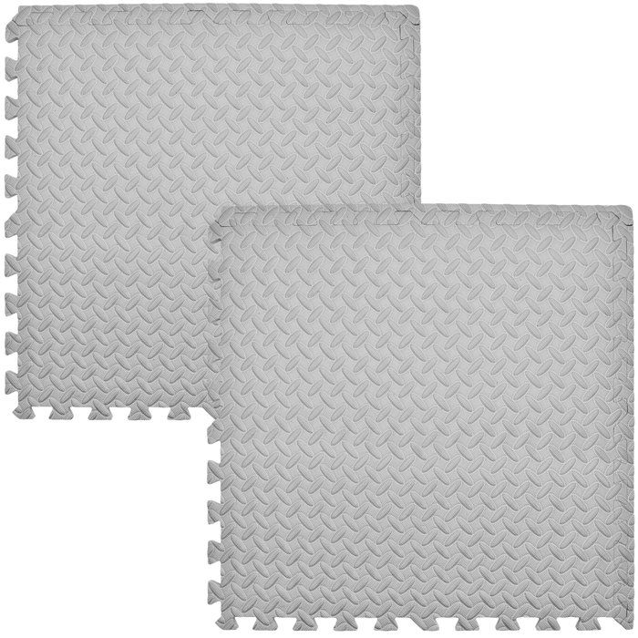 Humbi foam puzzle fitness mat 2 pcs grey 62 x 62 x 1 cm - Cdiscount ...