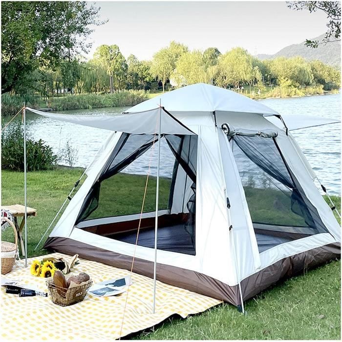 Camping Pod 4 Man Tente Dôme Instantanée Étanche, Anti-Insectes Tente ...
