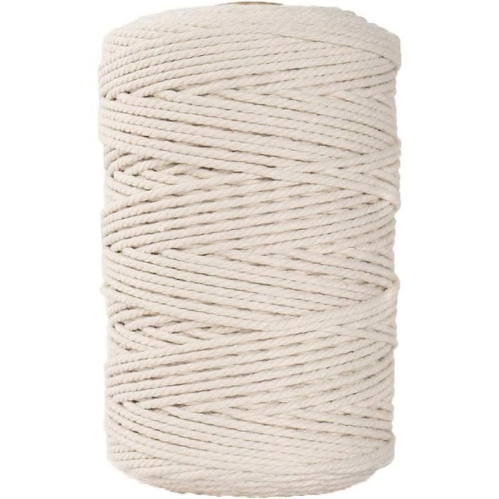 Corde En Macramé Naturel 100M X 3Mm,Corde Macramé,Fil De Macramé Corde ...