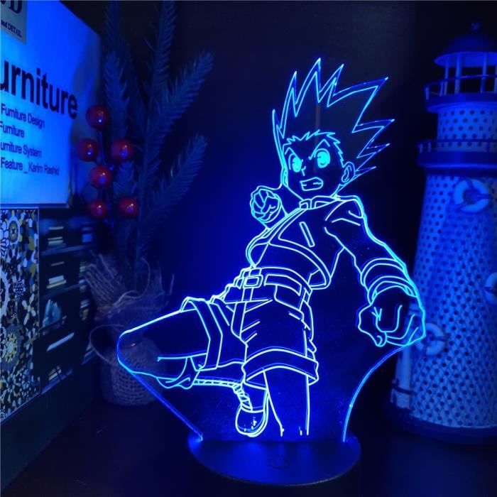 Lampe 3D Hunter X Hunter Killua Gon Hisoka Chrollo Feretailers ...