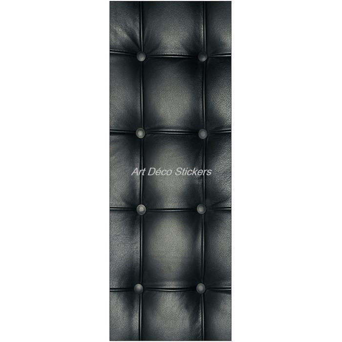 Affiche poster format porte trompe l'oeil Capitonée Noir - dimensions ...