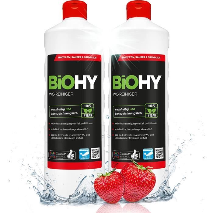 Nettoyant WC (2 x 1l Bouteille) | Gel nettoyant visqueux | Concentré ...
