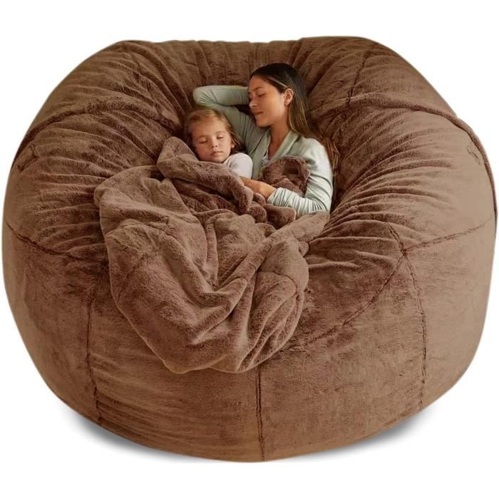 Pouf Géant Immense 180 cm De Diamètre Fourrure XXL Le Noir ou Gris ou ...