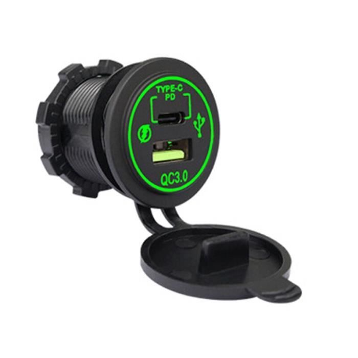 Adaptateur de prise de courant étanche QC 30 Type C USB avec ...