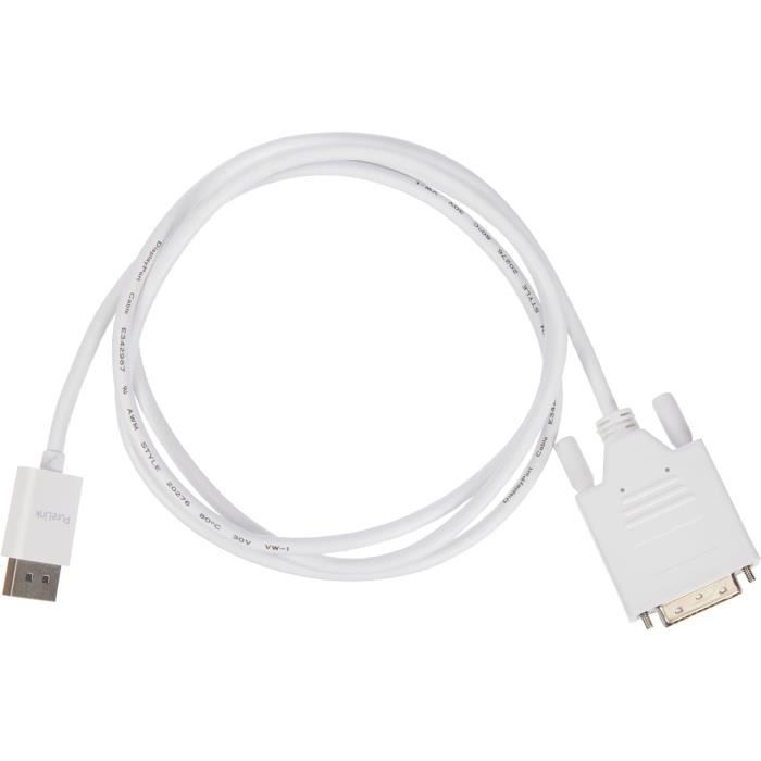 Câble Displayport Vers Dvi - Résolution Wuxga 1920 X 1200 - Connecteurs ...