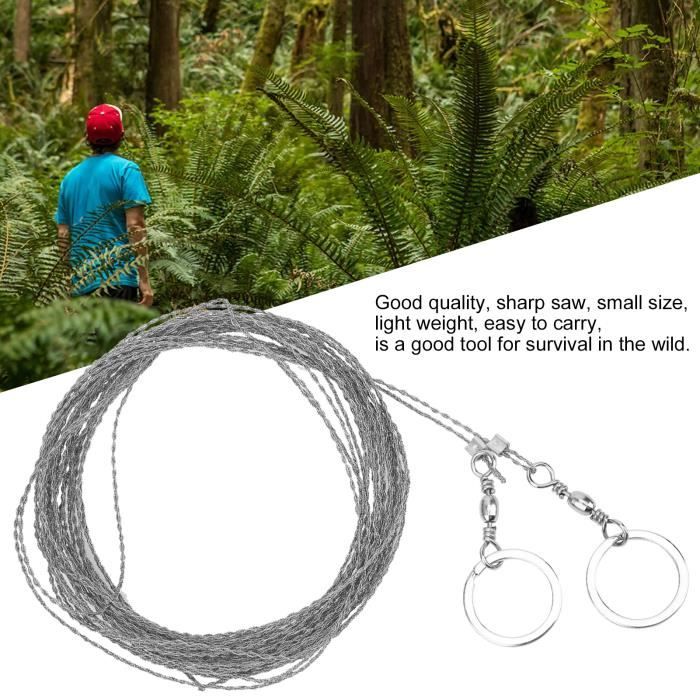 Scie à fil de survie VINGVO - Portable et légère en acier inoxydable ...
