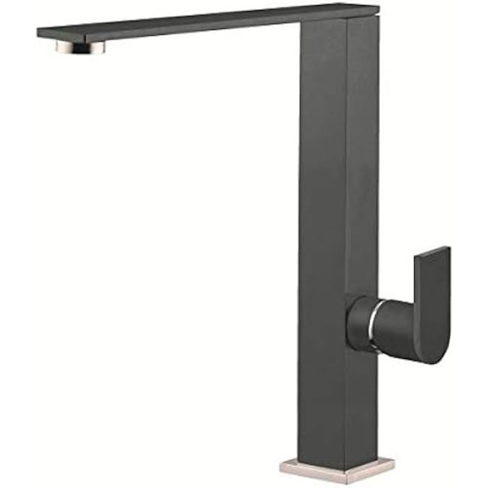 Robinet de Cuisine ELLECI MKKFLA99 en Keratek - K99 Grigio Dark Grey - Pivotant - Trou encastré ...