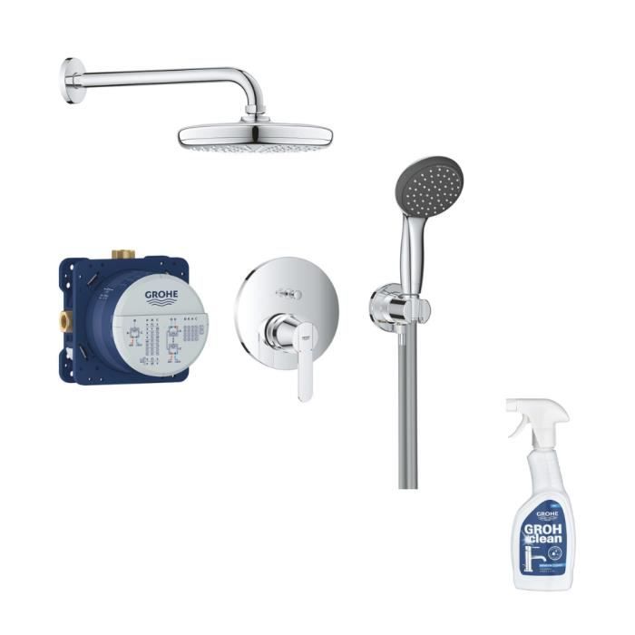 GROHE Pack encastré douche Get Chromé + nettoyant GrohClean - Cdiscount ...