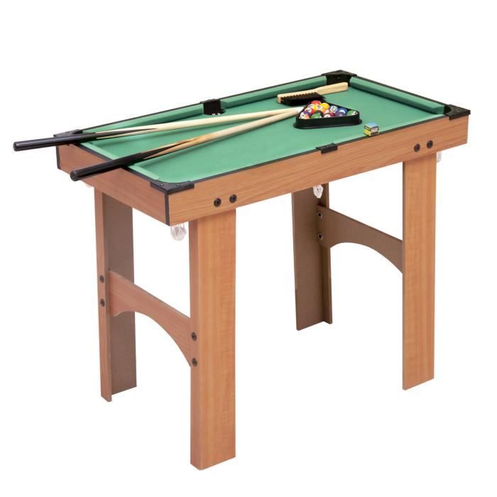 Mini table de billard sur pied avec accessoires bois MDF velours 77 x ...