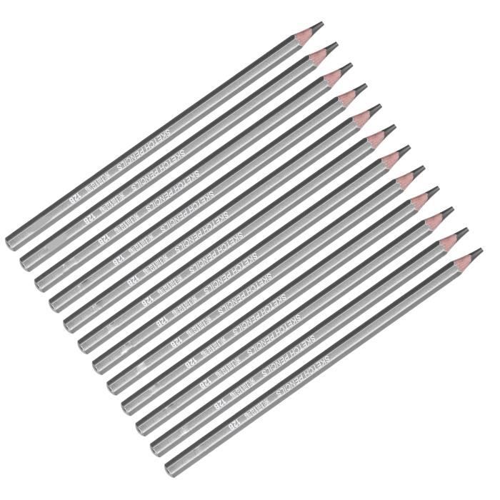 Pwshymi Crayon à dessin Crayons de dessin professionnels pratiques, 24 pièces, ensemble de ...